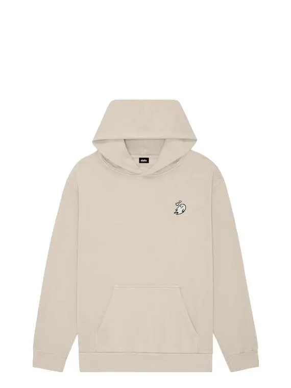 DALIX Relaxed Fit Midweight Fleece Hooded Sweatshirt - Beige