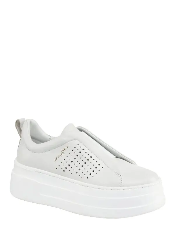 J/SLIDES NYC Bella Platform Sneakers - White