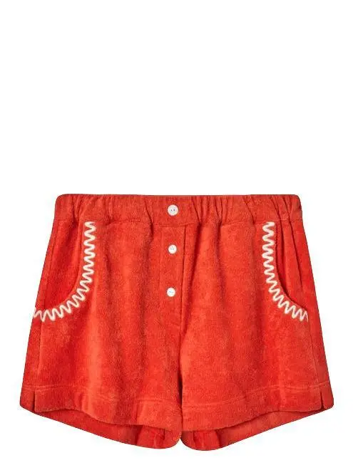 TOMBOLO Shellphone Mini Shorts - Red