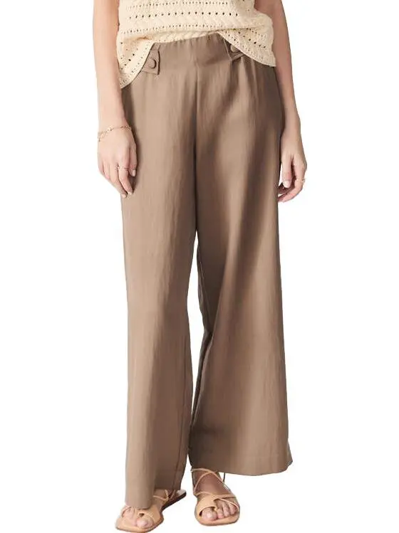 Deluc Salvador Wide Leg Ankle Pants - Khaki