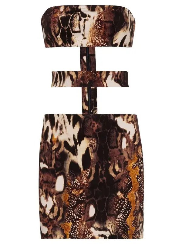 Maeve Exotic Roar Mini Dress - Multicolour