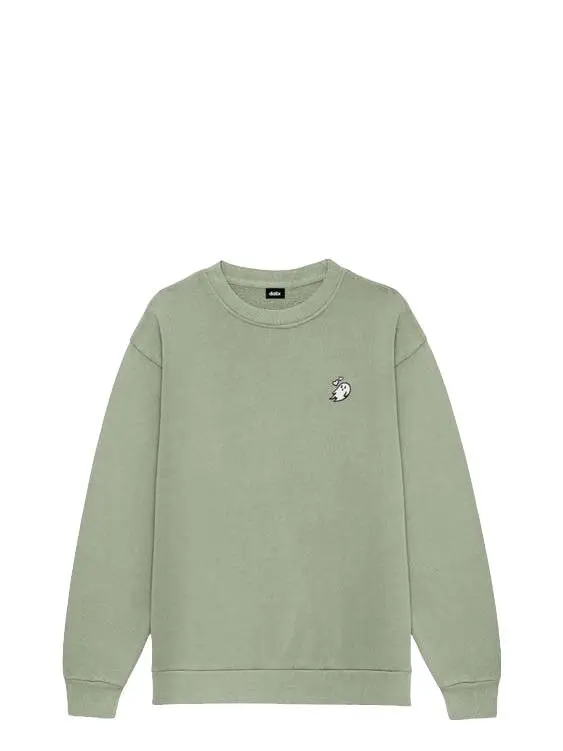 DALIX Heavyweight Relaxed Sweatshirt - Oil Green