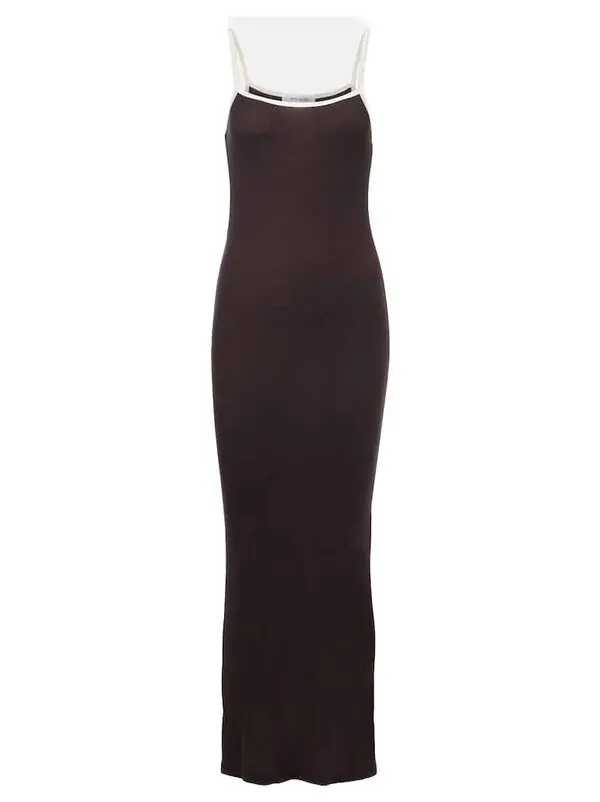 AYA MUSE Jersey Slip Dress - Brown