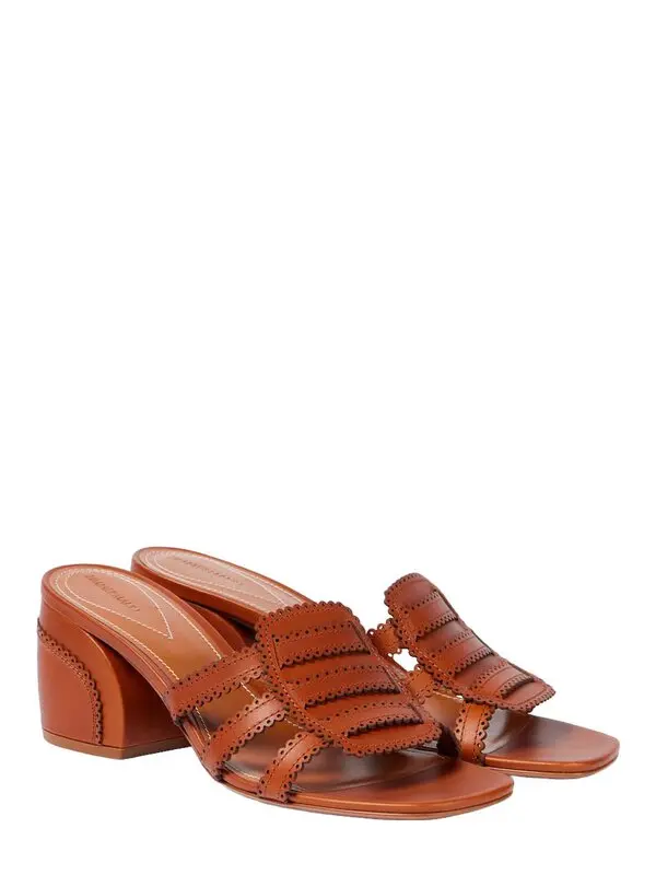 Zimmermann Goldie 65 Leather Mules - Brown