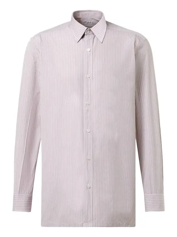 Charvet Striped Cotton Poplin Shirt - Pink