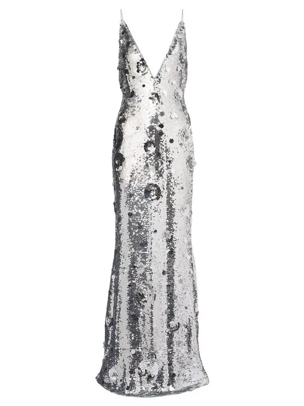 THE NEW ARRIVALS ILKYAZ OZEL Claudie Gown - Silver
