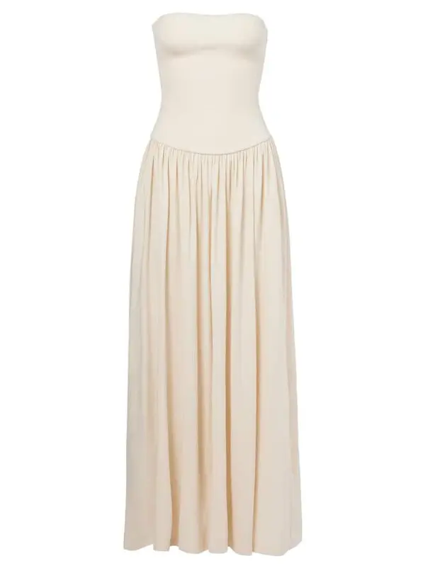 AYA MUSE Dia Strapless Maxi Dress - White