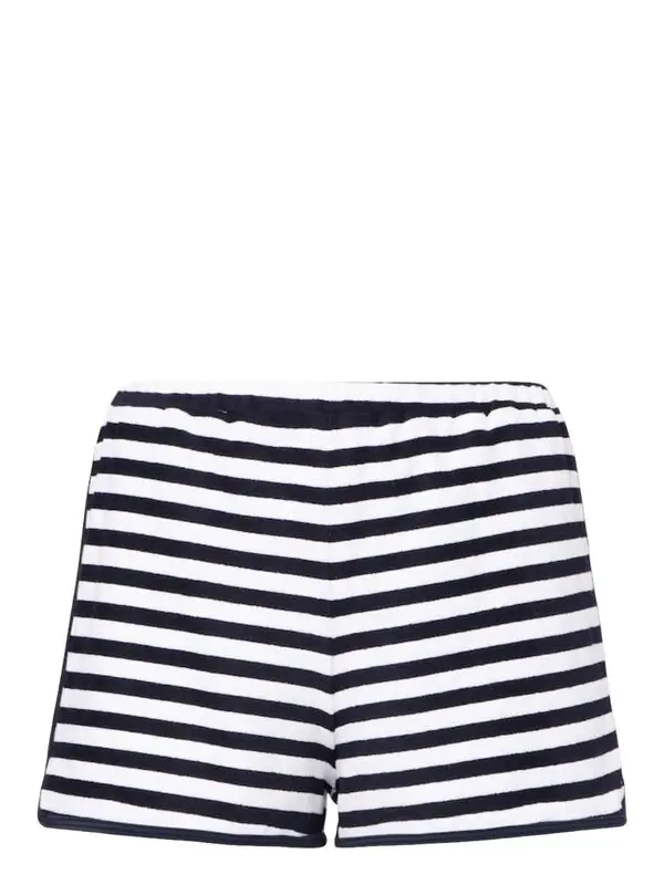 Jade Swim Striped Terry Shorts - Blue