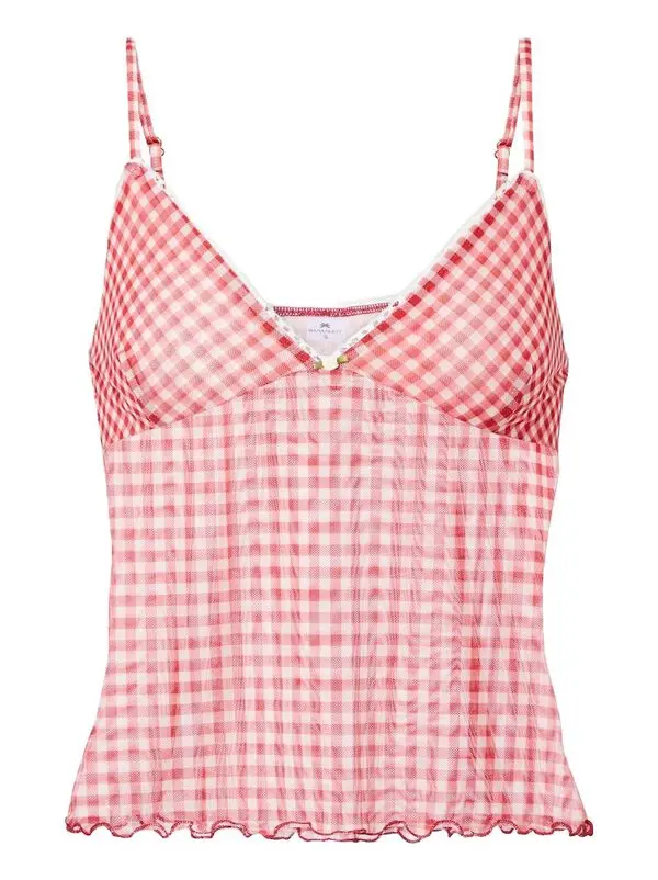 BANANHOT Solay Gingham Tank Top - Red
