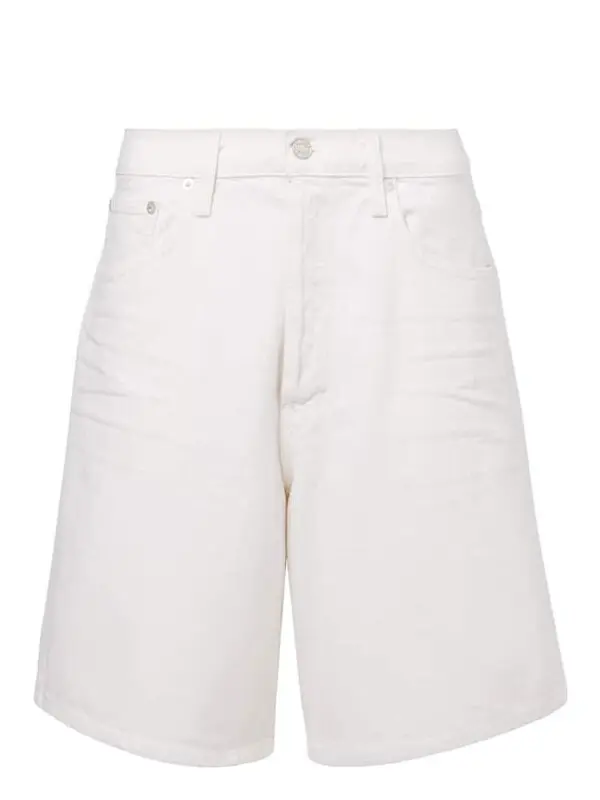 AGOLDE Indra Mid-rise Denim Shorts - White