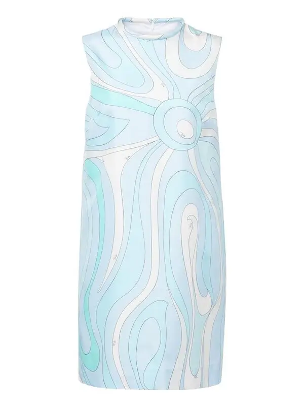 Emilio Pucci Marmo Silk Minidress - Blue