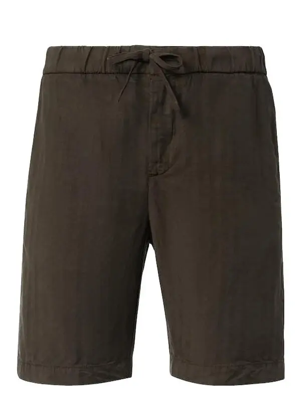 Frescobol Carioca Felipe Linen-blend Shorts - Brown