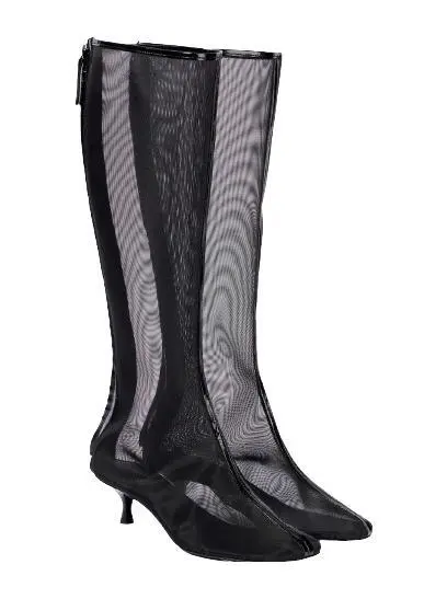 Christopher Esber Vapour Mesh Knee-high Boots - Black