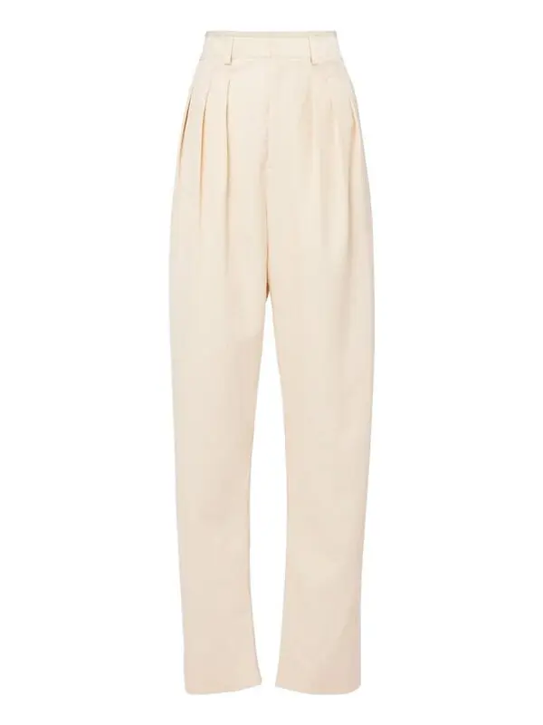 LEMAIRE Wool-blend Gabardine Tapered Trousers - Beige