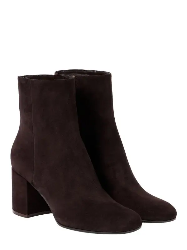 GIANVITO ROSSI Joelle 70 Suede Ankle Boots - Brown