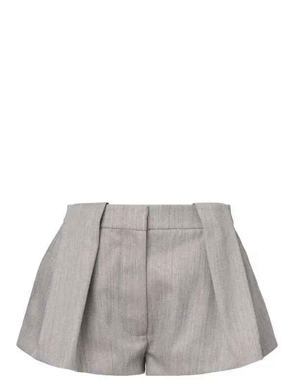 Stella McCartney High-rise Wool-blend Shorts - Grey