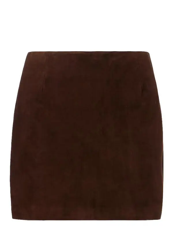BLAZÉ MILANO Coci Suede Miniskirt - Brown