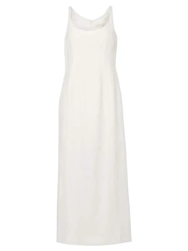 Faithfull The Brand Gigi Linen Midi Dress - White