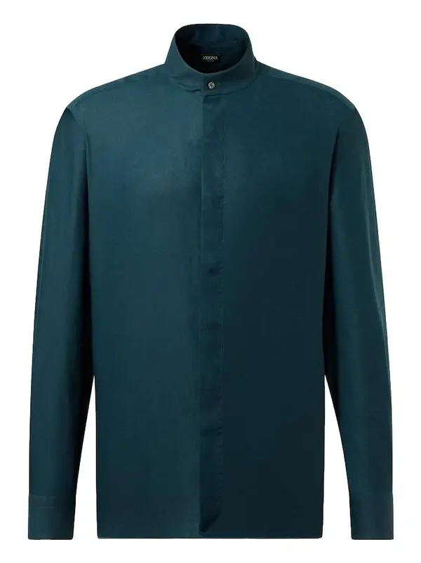 Zegna Linen Shirt - Turquoise
