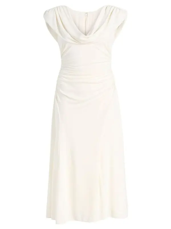 Cinq À Sept Carino Draped Midi Dress - Ivory