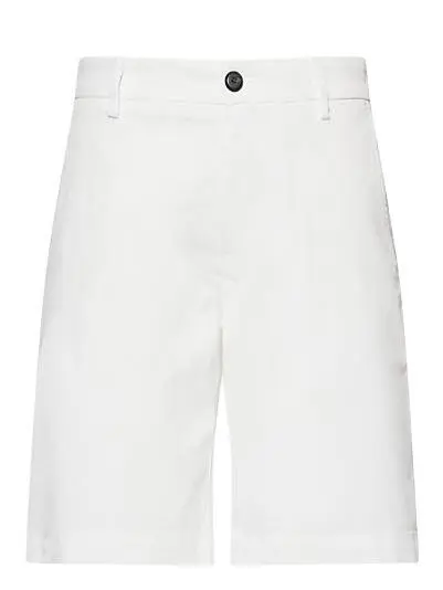 Eleventy Regular-fit Stretch-cotton Chino Shorts - White