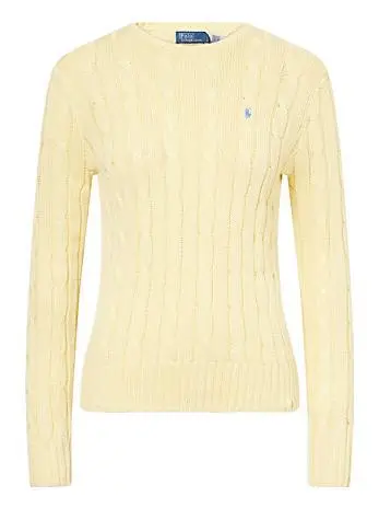 Ralph Lauren Julianna Cable-knit Cotton Jumper - T-bird Yellow