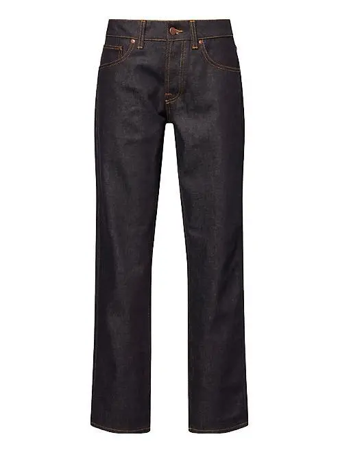 Nudie Jeans Solid Ollie Slim-fit Denim Jeans - Dry Abyss