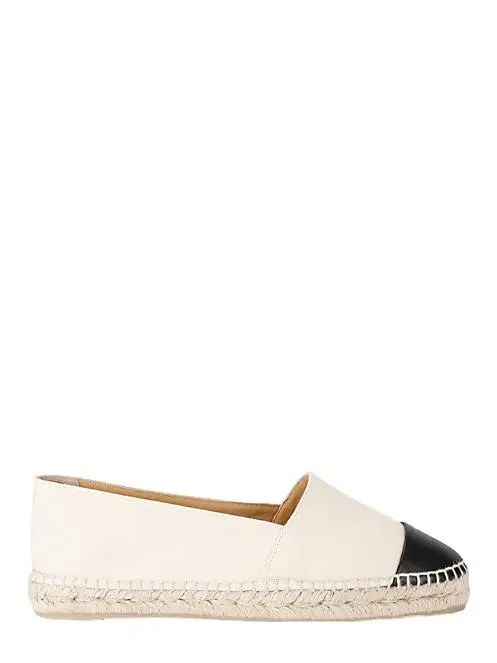 CastaÑer Katty Woven Espadrilles - White/blk