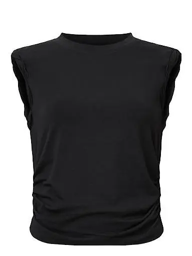 ALLSAINTS West Ruched Stretch Top - Black