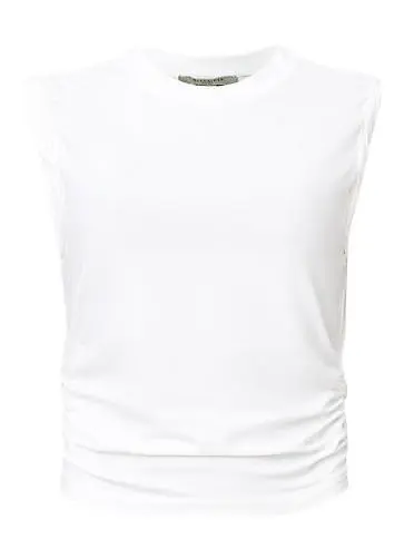 ALLSAINTS West Ruched Stretch Top - White