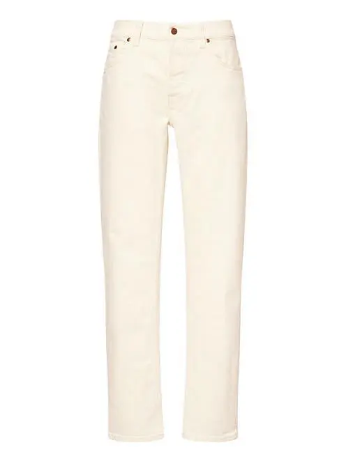 Nudie Jeans Solid Ollie Slim-leg Denim Jeans - Ivory