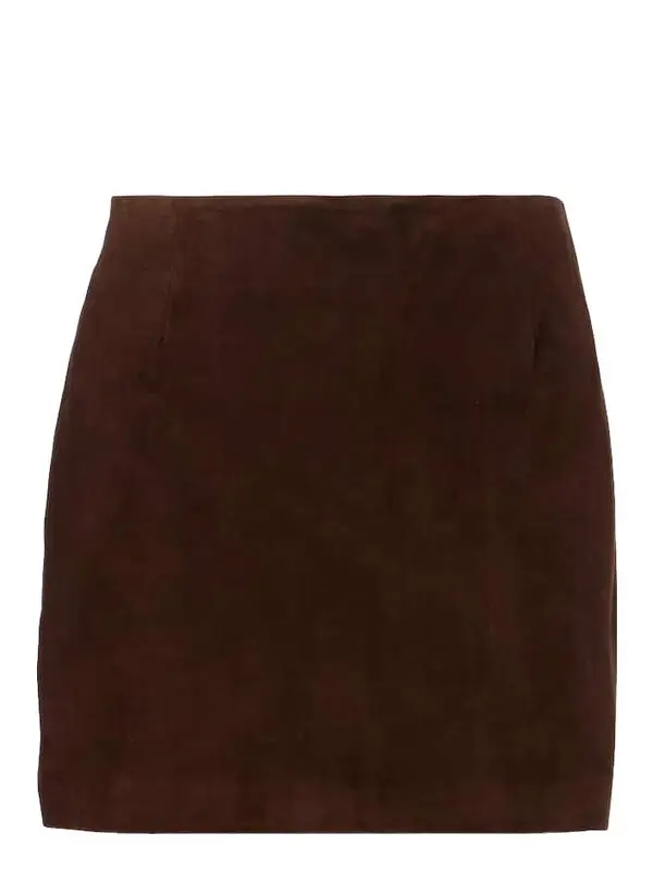 BLAZÉ MILANO Coci Suede Miniskirt - Brown