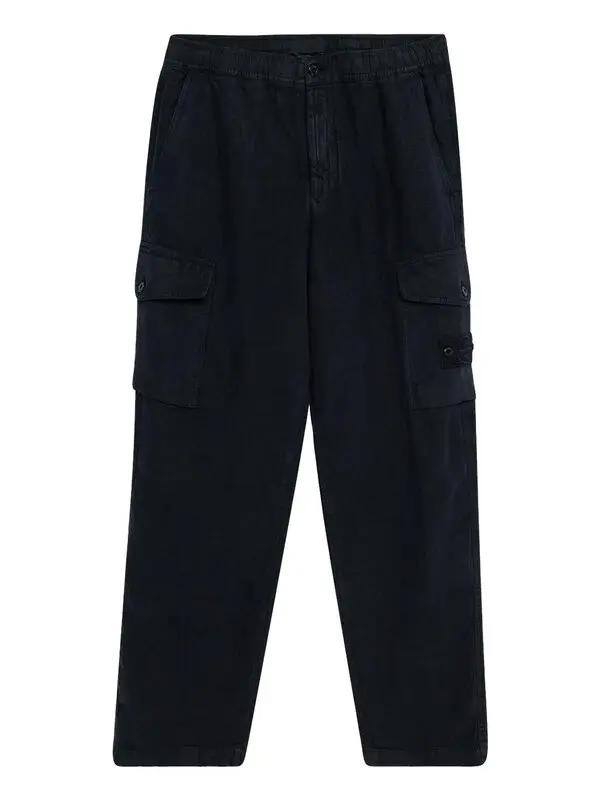 Stone Island Ghost Twill Cargo Trousers - Navy Blue