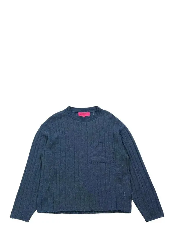 THE ELDER STATESMAN Ribbed-knit Sweater - Blue