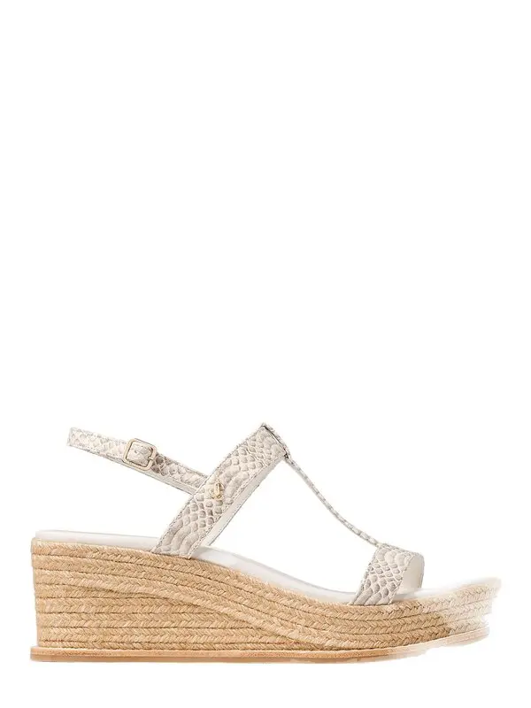 JIMMY CHOO Theia Wedge Sandals - Neutral