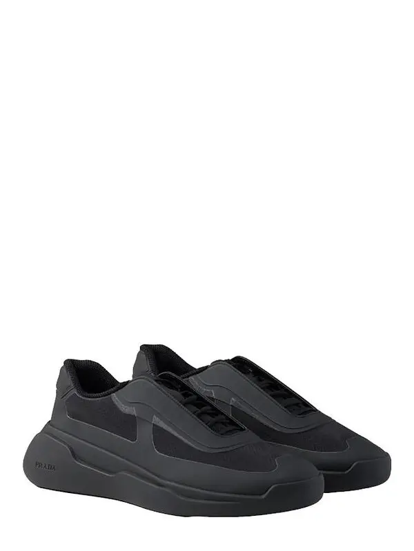 Prada America's Cup Re-nylon And Bike Fabric Sneakers - Black