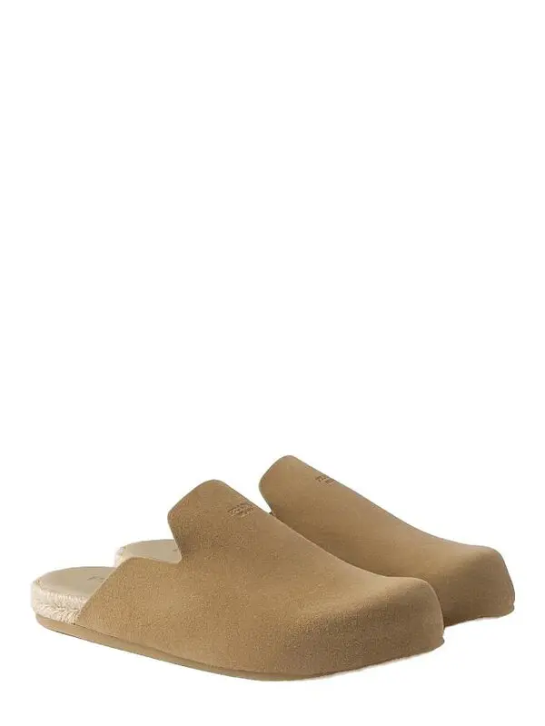 Prada Suede Mules - Ecru