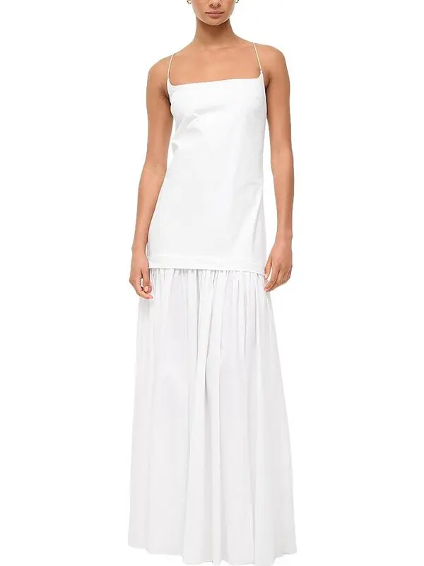 Staud Ari Poplin Dress - White