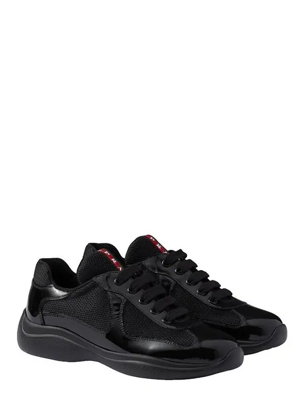 Prada America's Cup Biker Fabric Sneakers - Black