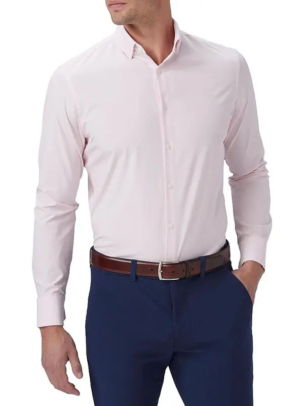 Mizzen+main Leeward Long Sleeve Dress Shirt - Light Pastel Pink