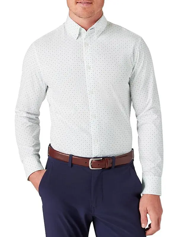 Mizzen+main Leeward Long Sleeve Dress Shirt - Sky Pyramid