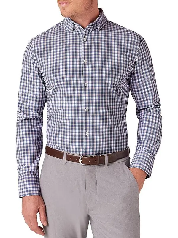 Mizzen+main Leeward Long Sleeve Dress Shirt - Coastal Fjord Todos Plaid