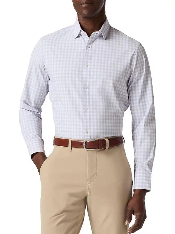 Mizzen+main Leeward Long Sleeve Dress Shirt - Lilac Madison Check