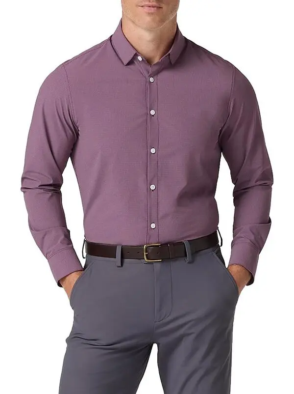 Mizzen+main Leeward Long Sleeve Dress Shirt - Open Purple