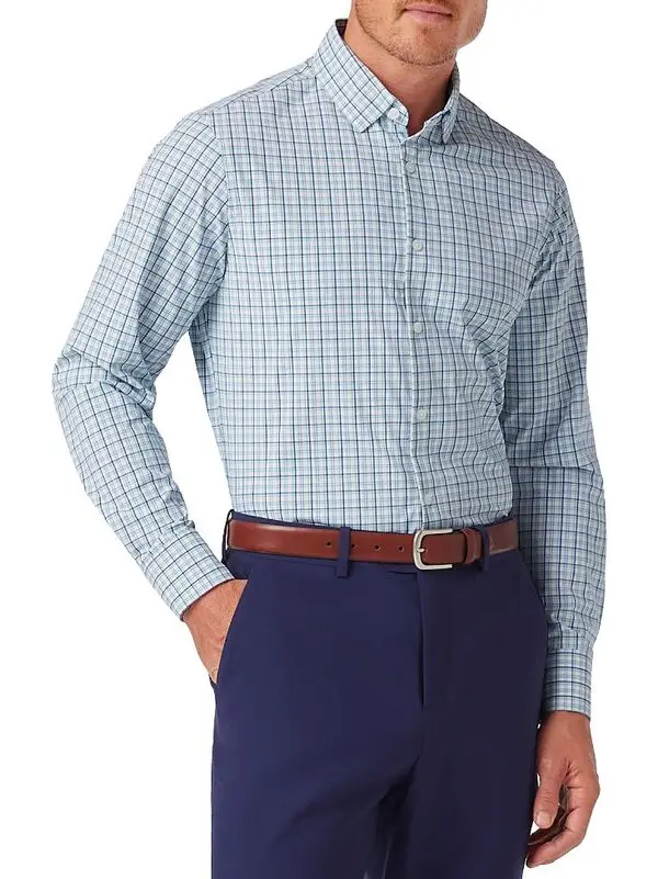Mizzen+main Leeward Ls Dress Shirt - Leaf Austin Plaid