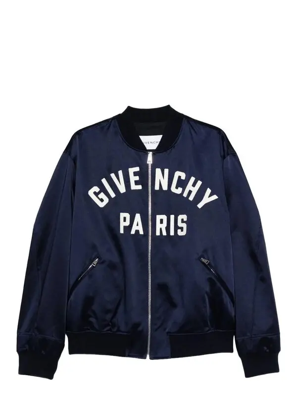 Givenchy Satin And Cotton Jacket - Blue
