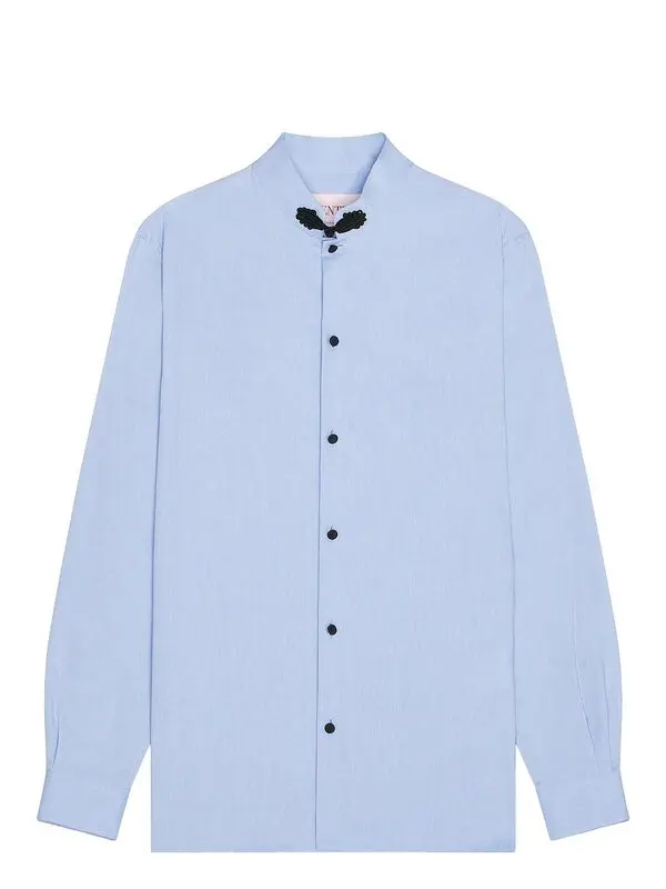 Valentino Garavani Oxford Shirt In Blue - Sky Spring