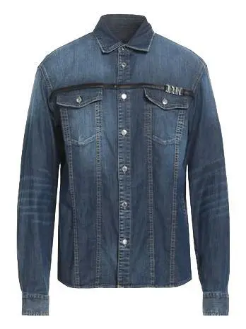 Dsquared2 Denim Shirt Size Cotton, Elastane, Ovine Leather - Blue