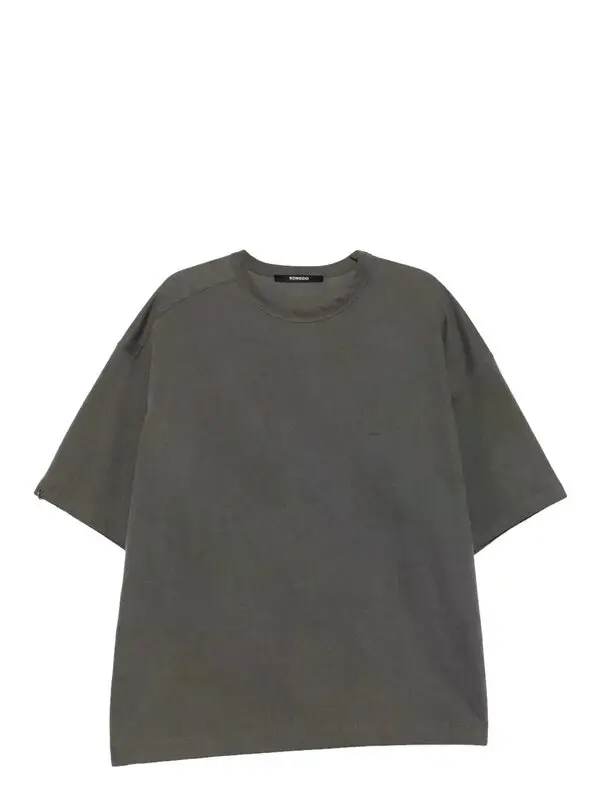 SONGZIO Asymmetric Cut Autograph T-shirt - Grey