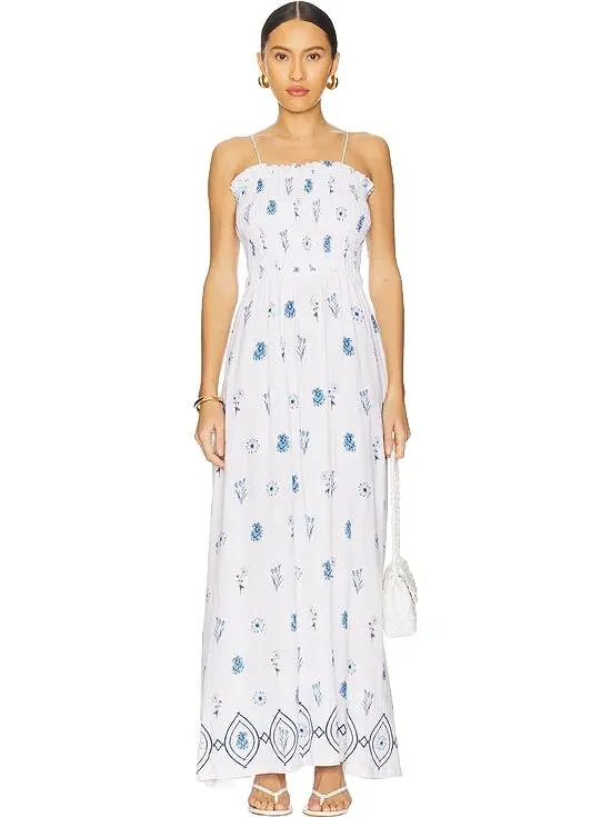 Seafolly Shirred Maxi Dress - White